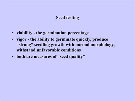 PPT Seed Testing PowerPoint Presentation Free Download ID