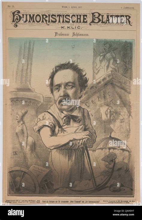 Professor Schliemann Heinrich Schliemann With Excavation Finds