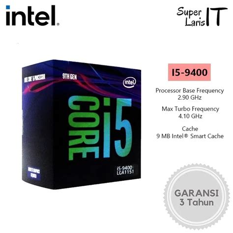 Processor Intel Core I5 9400 Box 2 9ghz Lga 1151 Gen 9 Garansi Resmi Lazada Indonesia