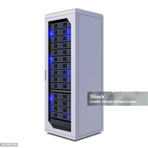 통신 랙 서버 기계 설비 인터넷 데이터 센터 그림을 흰색 배경에 고립입니다 벡터 Eps10 네트워크 서버에 대한 스톡 벡터 아트