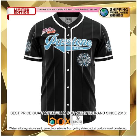 New Passione Gang Jojos Bizarre Adventure Baseball Jersey Boxbox