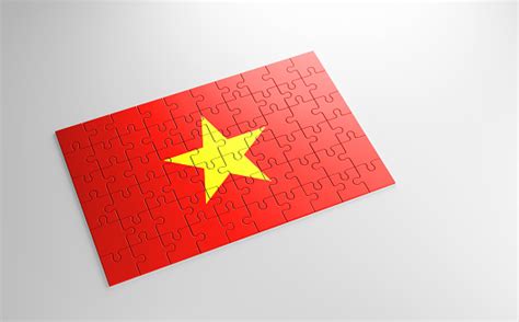 베트남 국기의 인쇄와 직소 퍼즐 흰색 배경에 고립 된 퍼즐의 조각 성취와 완벽한 개념 국가 무결성의 상징 3d 일러스트레이션 0명에 대한 스톡 사진 및 기타 이미지 Istock