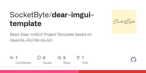 Github Socketbytedear Imgui Template Basic Dear Imgui Project Template Based On Openglglfwglad