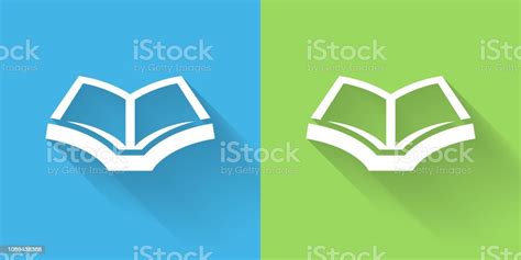 긴 그림자와 책 아이콘 그림자에 대한 스톡 벡터 아트 및 기타 이미지 그림자 녹색 단순함 Istock