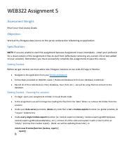 WEB322 Assignment 5 Pdf WEB322 Assignment 5 Assessment Weight 9 Of