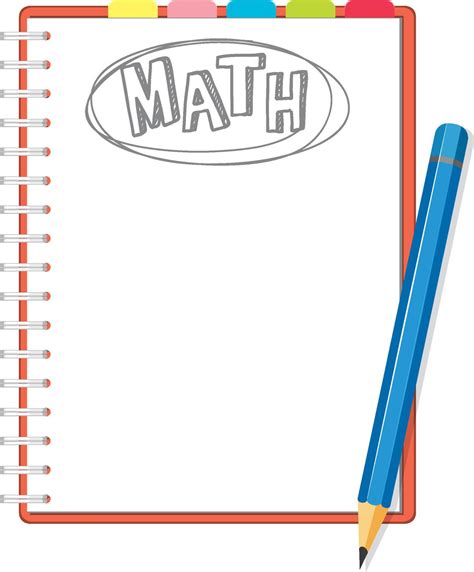 Blank Math Template With Math Tools And Elements 3509707 Vector Art At