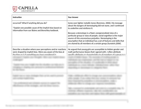 SOLUTION Implicit Bias Worksheet Docx Studypool