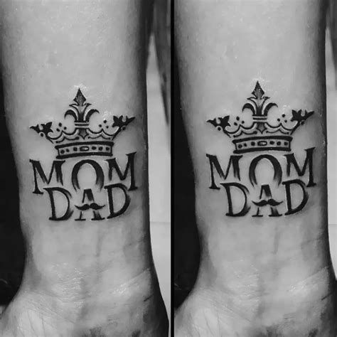 Collection Of 30 Best Mom Dad Tattoos On Hand For Boys Tiptopgents