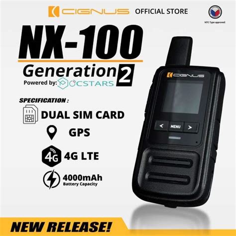 new cignus nx100 gen 2 poc 4g network radio dualsim lazada ph