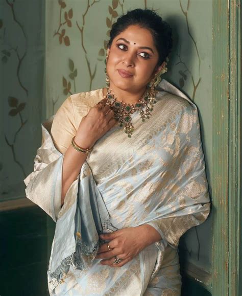 Ramya Krishnan Looks Stunning In Banarasi Silk Sarees