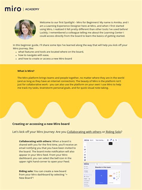 miro spotlight beginner guide pdf menu computing graphical user interfaces
