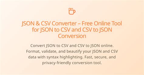 Json And Csv Converter Free Online Tool For Json To Csv And Csv To Json Conversion Developer Tools