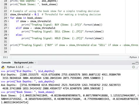 Book Skew Quantitative Trading