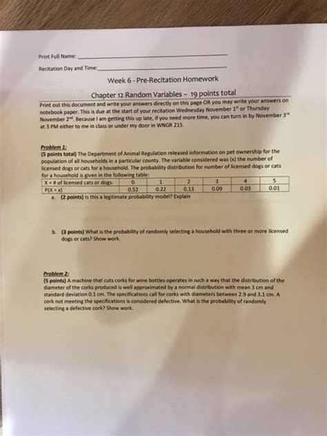 solved print full name recitation day and time week