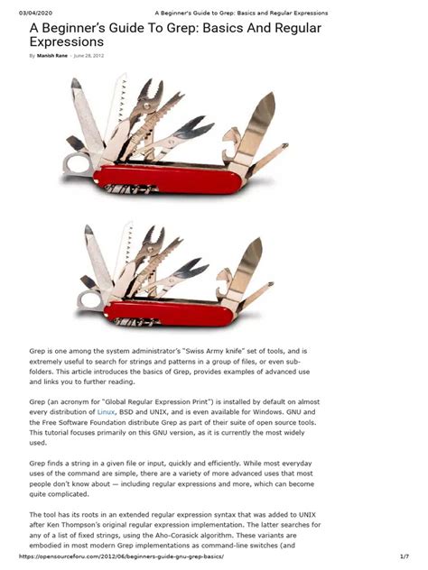 A Beginners Guide To Grep Basics And Regular Expressions Manish