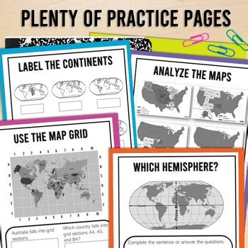Map Skills Lesson And Practice Activities Printable Booklet TpT