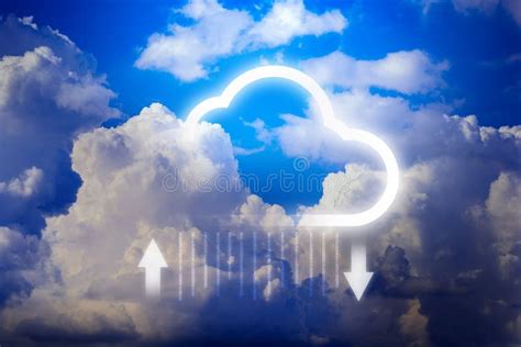 Data Storage Technology Concepts Clouds And Cloud Icons That Are Currently Downloading And