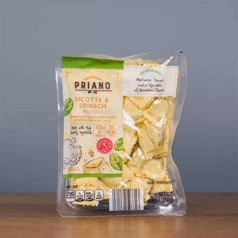 Aldis Priano Ricotta And Spinach Ravioli By The Label