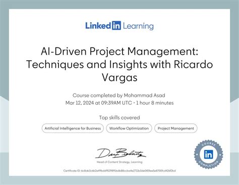 mohammad asad on linkedin certificate of completion