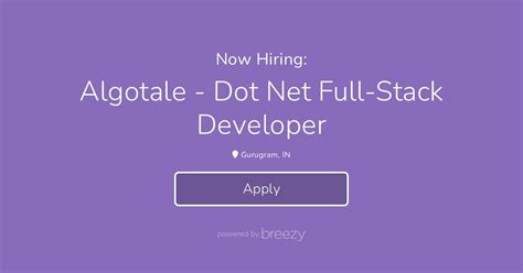Algotale Dot Net Full Stack Developer At Nexthire