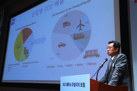 [2023 물류 And 모빌리티 포럼] 김서영 하이리움산업 대표 물류업계 수소 전환 노력 소개…액화수소 공급망 강조