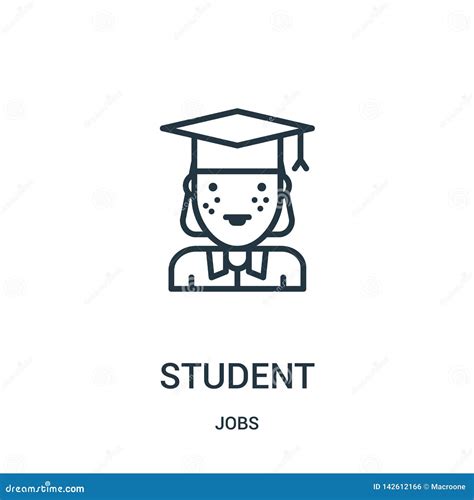 Student Icon Vector From Jobs Collection Thin Line Student Outline