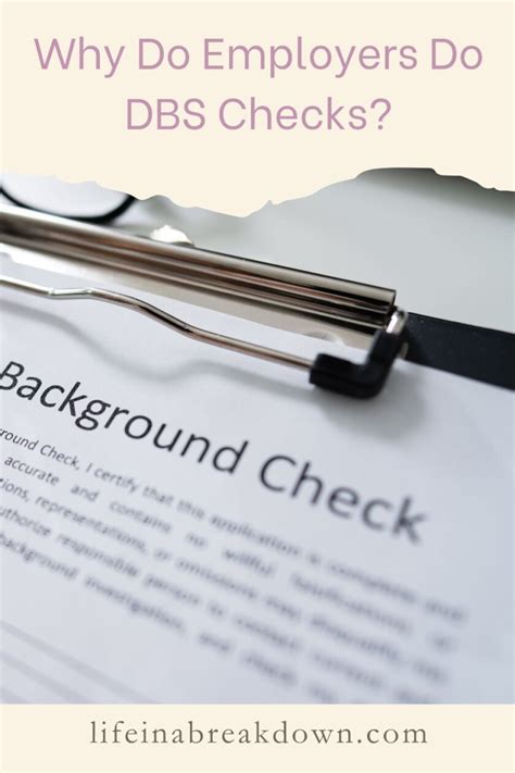 Why Do Employers Do DBS Checks Life In A Break Down