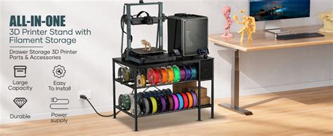3d Printer Table With Filaments Storage 3d Printer Stand Filament Storage Rack