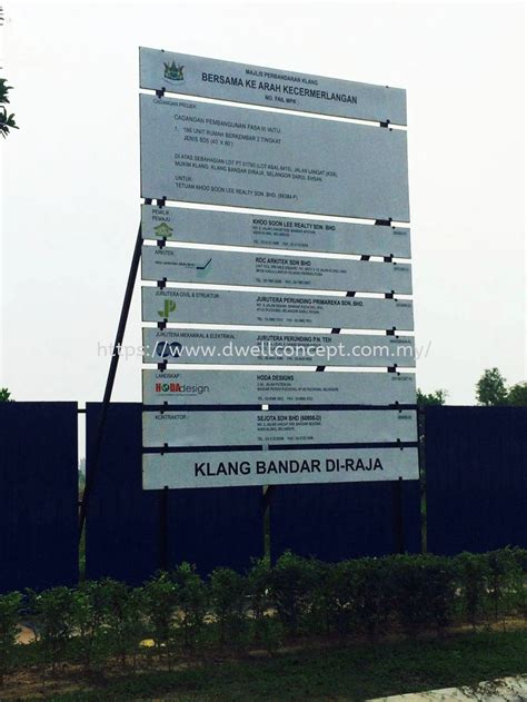 Constructoin Project Sign Developer Signboard Installation At