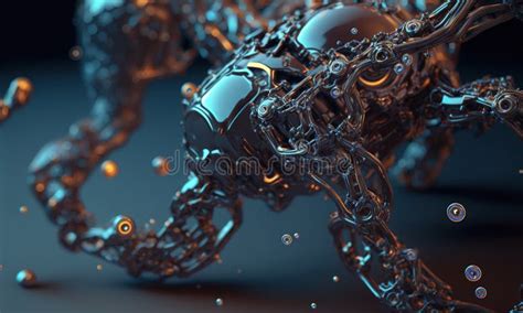 Glowing Neural Links Network Background Illustration Representing Artificial Intelligence