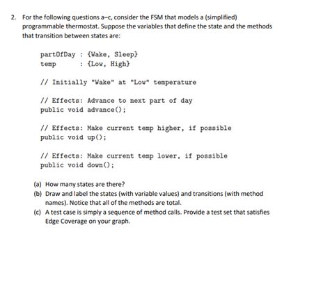 Solved For The Following Questions A C Consider The FSM Chegg