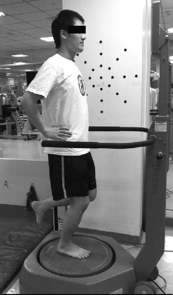 Photograph Of A Subject Demonstrating The Measurement Of Dynamic