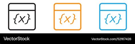 Variable Symbol Icon Logo Set Collection For Web Vector Image