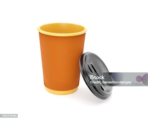 흰색 배경에 검은 플라스틱 뚜껑이있는 커피 종이 컵의 3d 렌더링을 조롱하십시오 0명에 대한 스톡 사진 및 기타 이미지 0명 그라데이션 다중 색상 Istock