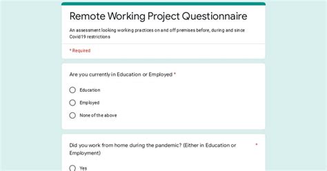 Remote Working Survey Before During And Or After The Pandemic R Remotework