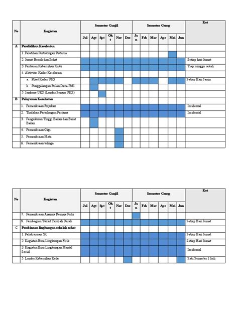 Tabel Program Kerja Pdf