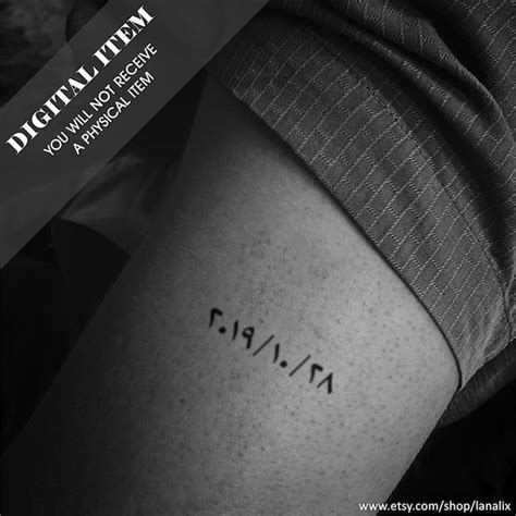 Custom Date Tattoo Design Etsy