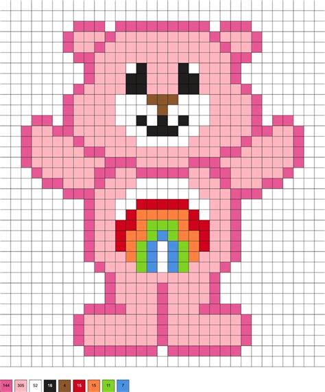 Care Bear Perler Beads 20 Free Patterns Pixel Art Pattern Easy