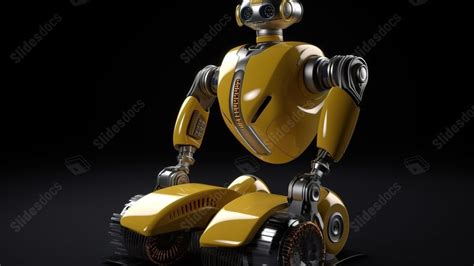 3d Render Of Android Robot Capable Of Holding A Vacuum Cleaner Powerpoint Background For Free