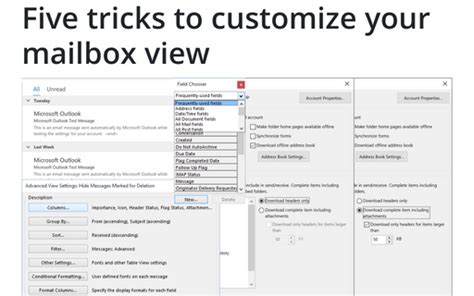 Five Tricks To Customize Your Mailbox View Microsoft Outlook 365