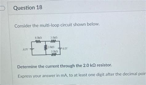 solved consider the multi loop circuit shown below