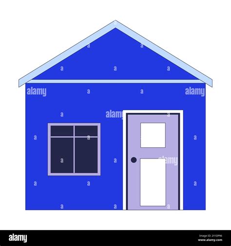 Cottage House Exterior 2d Linear Cartoon Object Stock Vector Image And Art Alamy