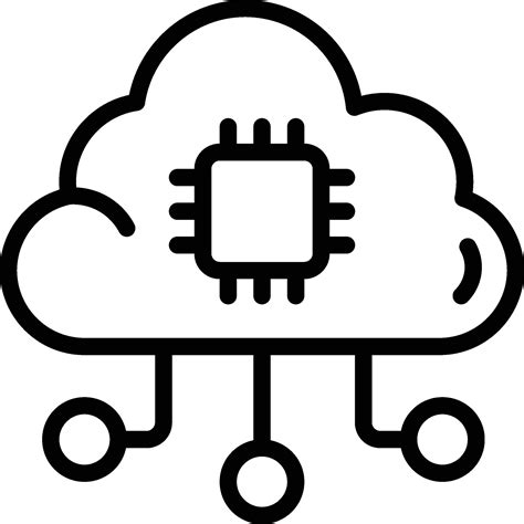 Cloud Chip Icon Cloud Data Processor Icon Vector Art At Vecteezy
