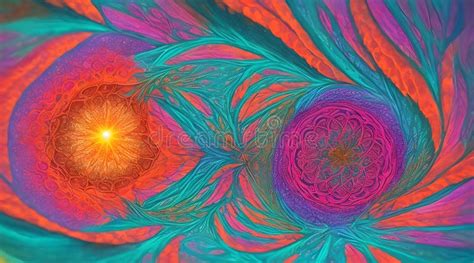 Abstract Cosmic Background Universe Manifestation Psychedelic Effect Ai Generated Stock