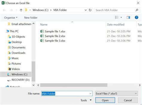 VBA Open File Dialog Box Automate Excel