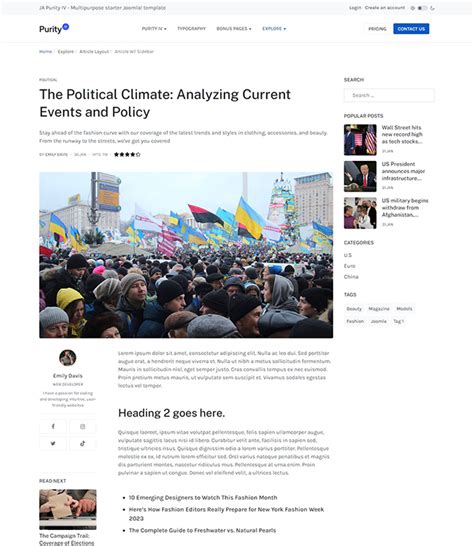 Introducing Ja Purity Iv The Versatile Free Joomla Template Joomlart