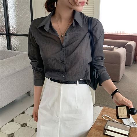 잇수다 간절기6color 디로버 바스락 세미크롭 카라 셔츠 위시버킷