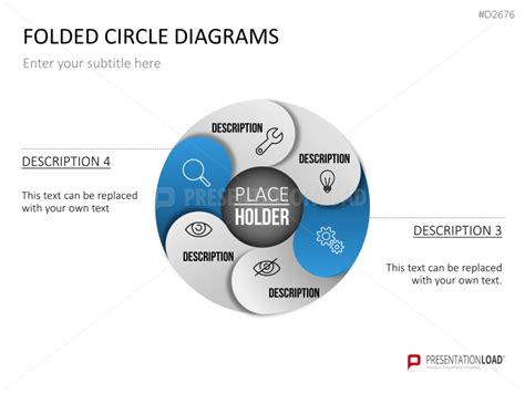 Folded Circle Diagrams PowerPoint Template