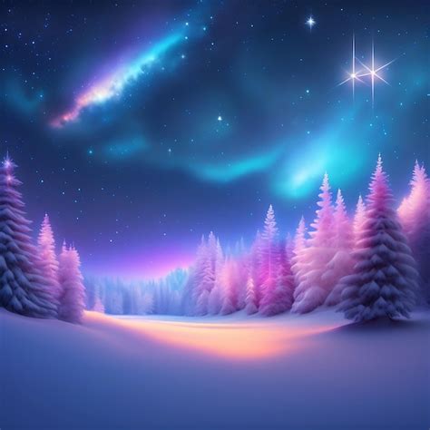Glistening Snow At Night