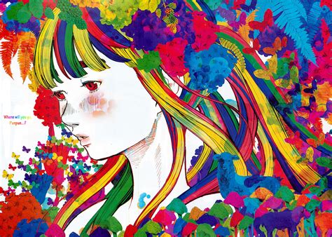 Fond Décran Coloré La Peinture Illustration Filles Anime